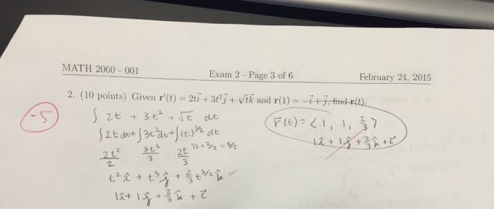 Solved Given r'(t) = 2t vector i + 3t^2 vector j + root t | Chegg.com