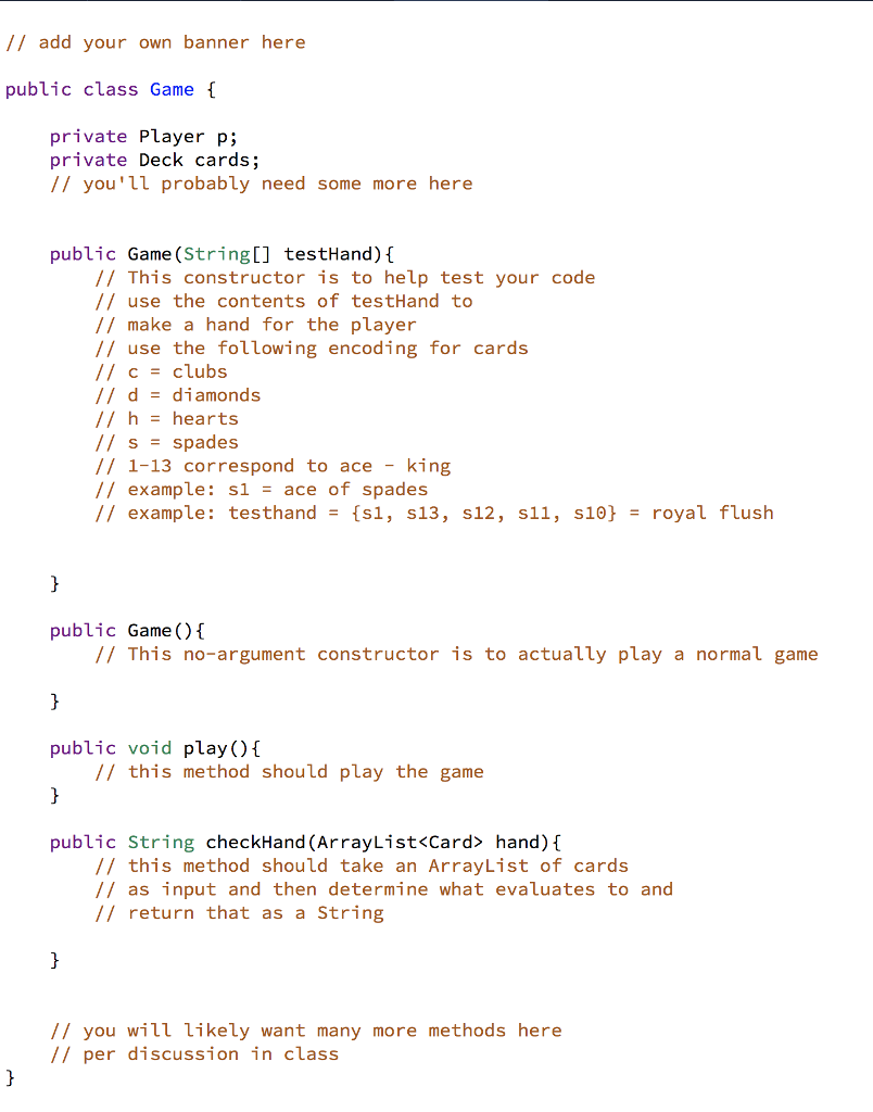 Video Poker: Do PROGRAMMING PROJECT Project P7.9 in | Chegg.com