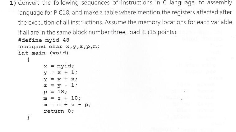 Solved 1) Convert the following sequences of instructions in | Chegg.com