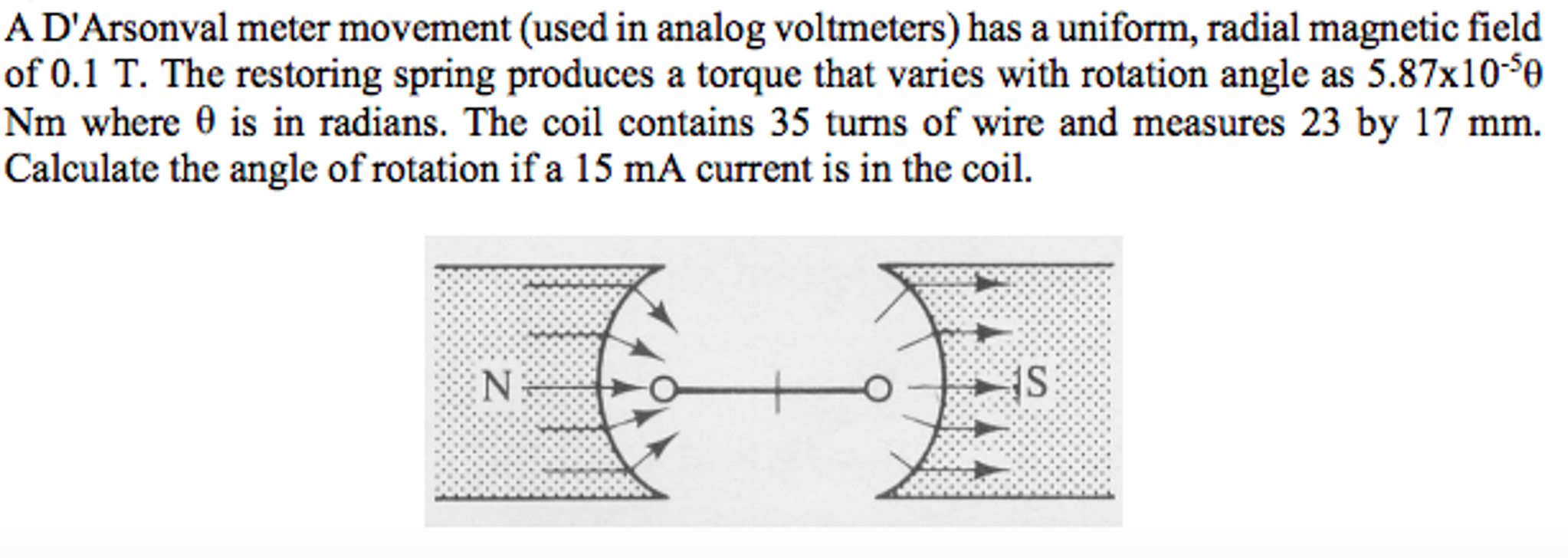 Solved A D'Arsonval meter movement (used in analog | Chegg.com