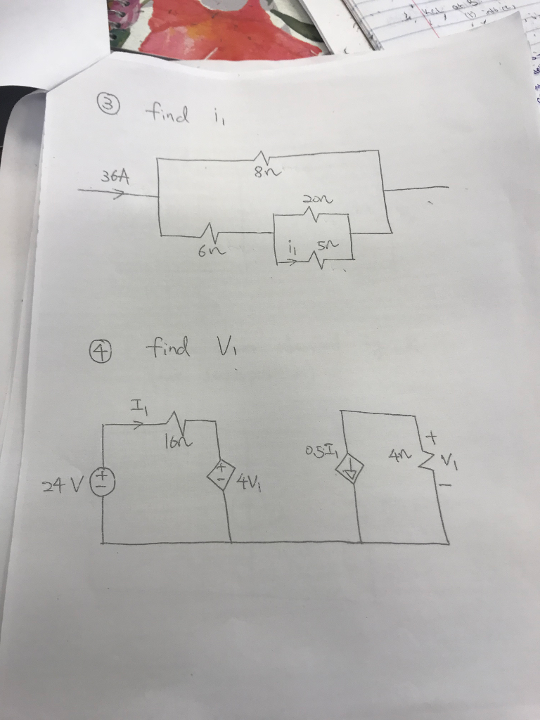 Solved ③-find ii 36A 6n VL 4N 24 V 414 | Chegg.com