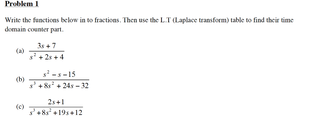 Solved Write the functions below in to fractions. Then use | Chegg.com