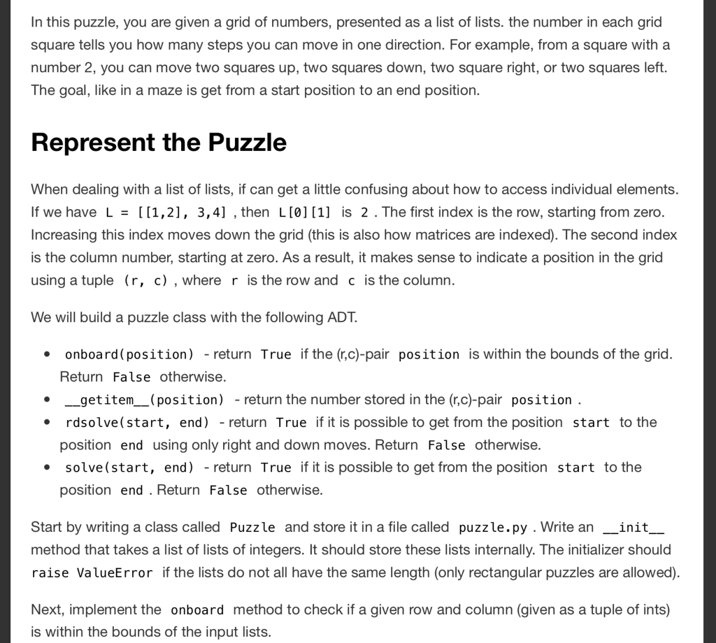 Solved In this puzzle, you are given a grid of numbers, | Chegg.com