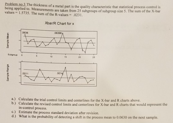 Solved Problem no.3 The thickness of a metal part is the | Chegg.com