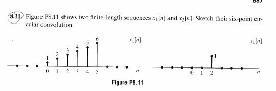 Solved Figure p8.11 shows two finite - length sequences | Chegg.com