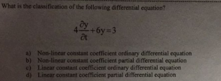 Solved What is the classification of the following | Chegg.com