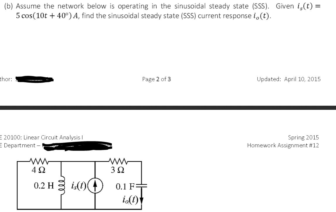 Solved (b) Assume the network below is operating in the | Chegg.com
