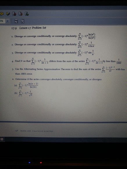 Solved 5% 17.9 Lesson 17 Problem Set 1. | Chegg.com