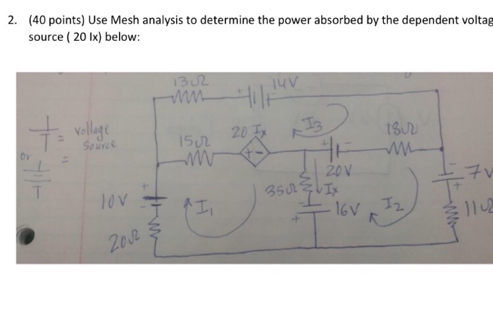 Solved Use Mesh analysis to determine the power absorbed by | Chegg.com