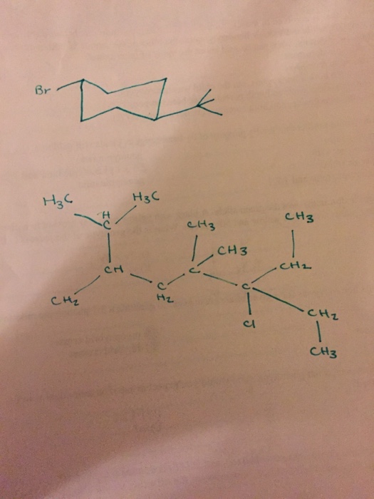 Solved please Name following structures. Including cis/trans | Chegg.com