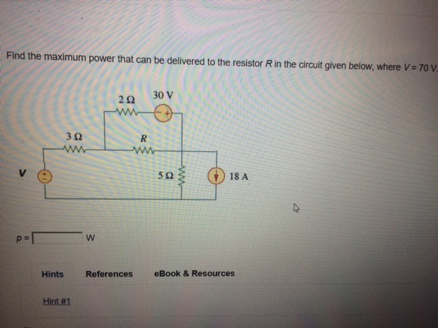 Solved Find the maximum power that can be delivered to the | Chegg.com