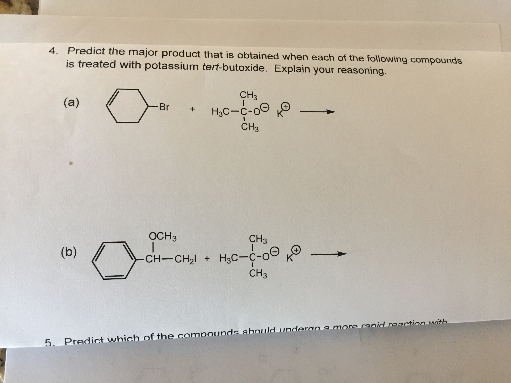 Solved Predict The Major Product That Is Obtained When Each