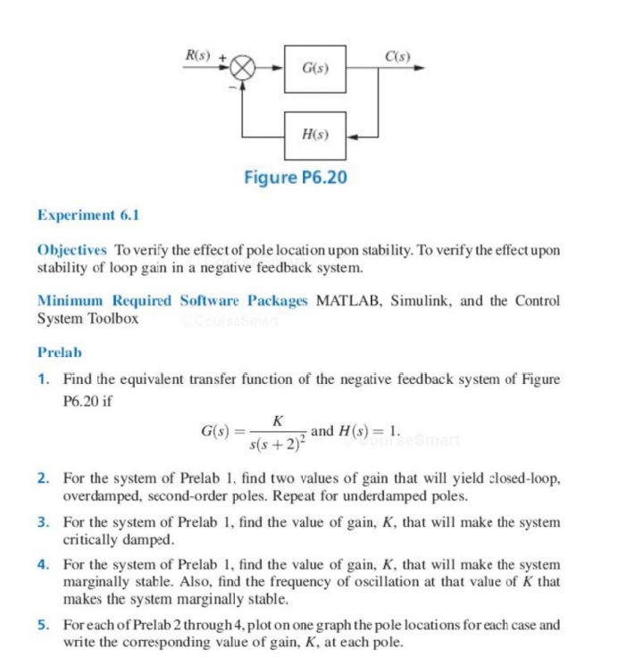 Solved Objectives To verify the effect of pole location upon | Chegg.com