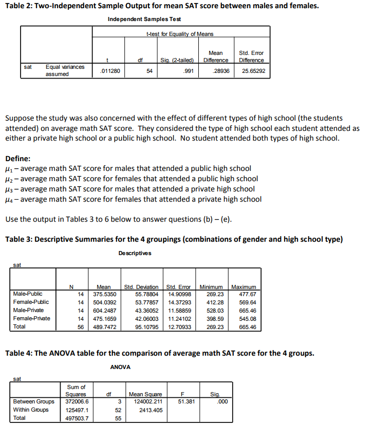 Solved 4. (Five parts; 18 marks in total) A study was | Chegg.com
