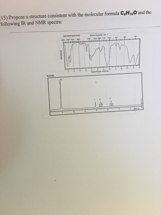 Solved Propose a structure consistent with the molecular | Chegg.com