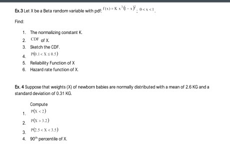 Solved Let x be a Beta random variable with pdf: f(x) = k | Chegg.com
