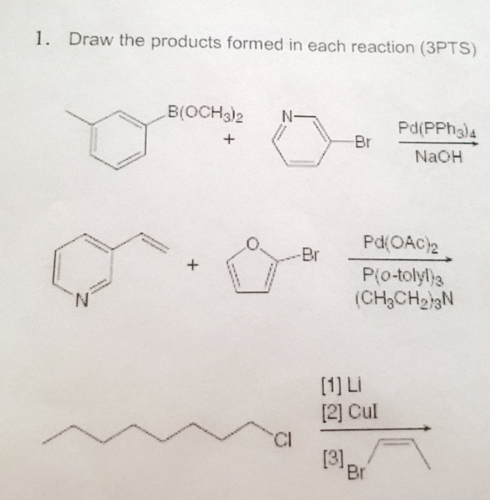 Solved Draw the products formed in each reaction | Chegg.com