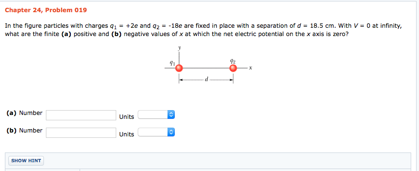 Solved In the figure particles with charges q_1=+2e and | Chegg.com