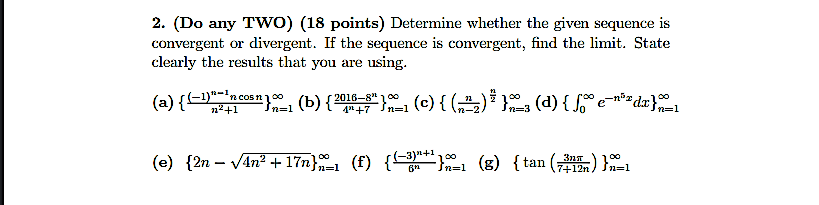 Solved Determine whether the given sequence is convergent or | Chegg.com