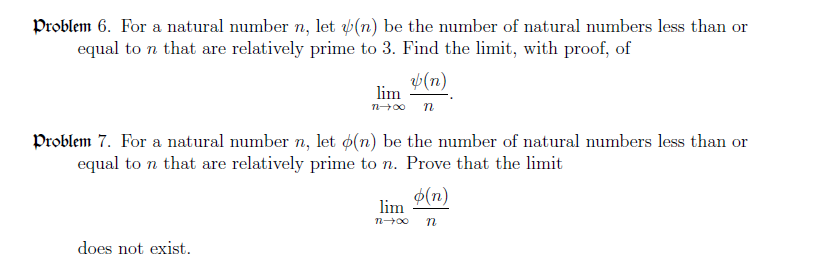 Solved For a natural number n, let ?(n) be the number of | Chegg.com