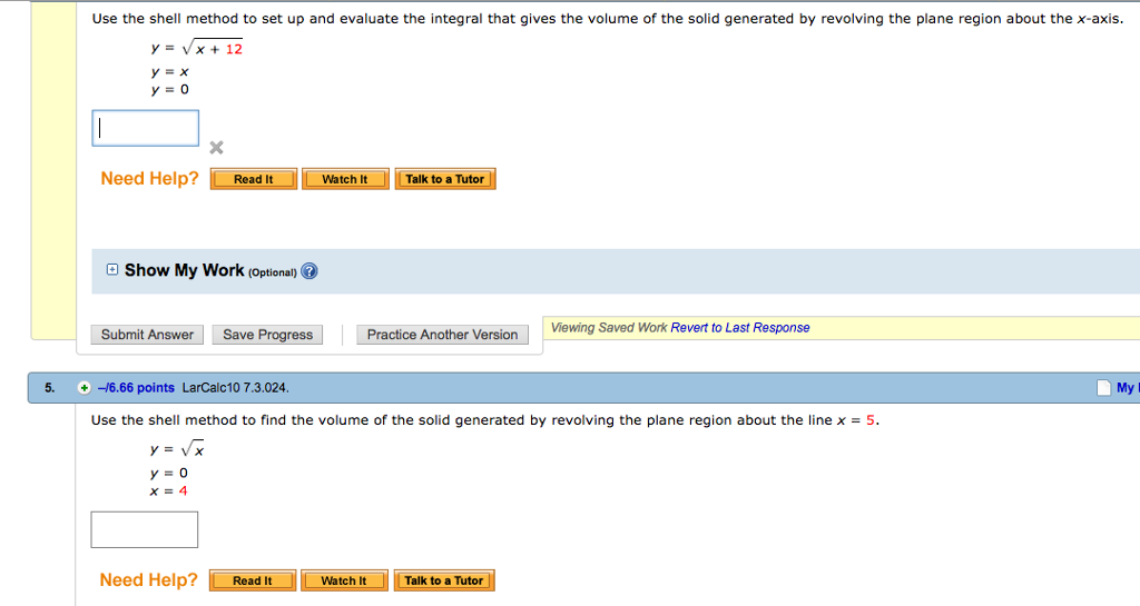 Solved Use the shell method to set up and evaluate the | Chegg.com