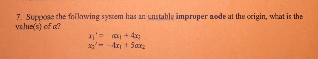 Solved 7. Suppose the following system has an unstable | Chegg.com