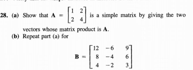 Solved [3- 28. (a) Show that A - is a simple matrix by | Chegg.com