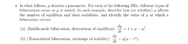 Solved 4. In what follows, Mu denotes a parameter. For each | Chegg.com