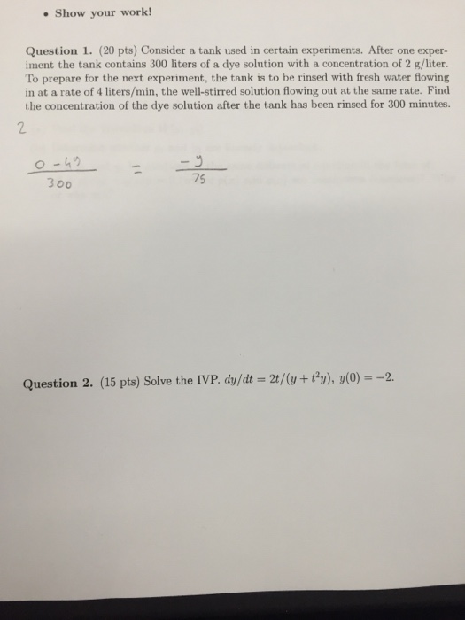 Solved Consider a tank used in certain experiments. After | Chegg.com