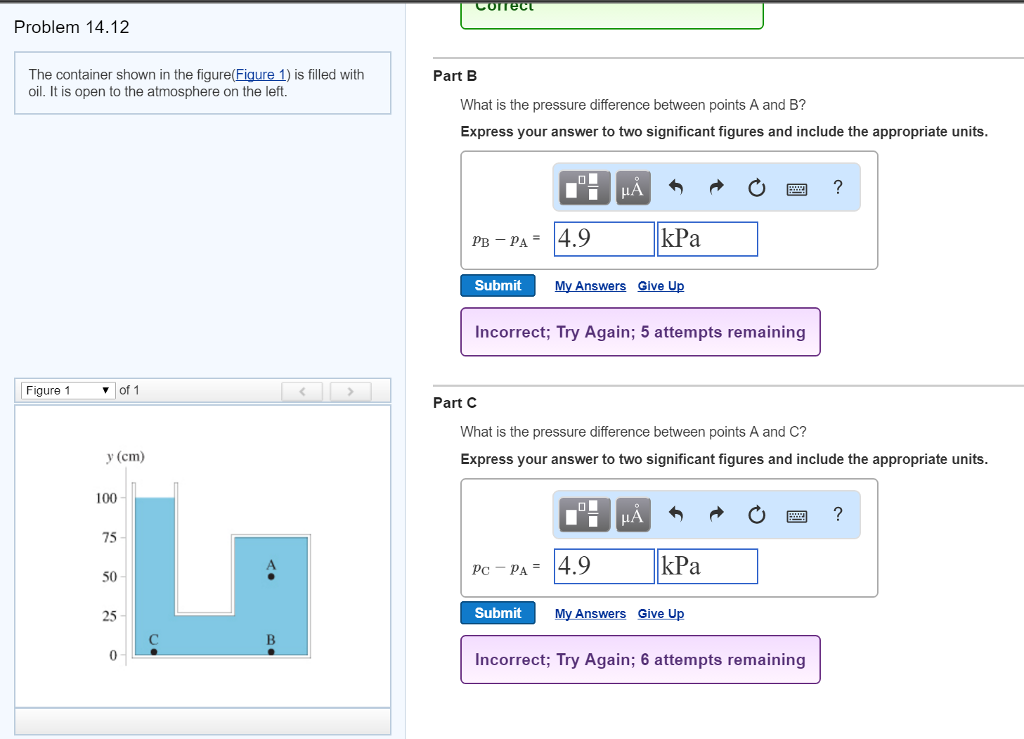 Solved The container shown in the figure(Figure 1) is filled | Chegg.com