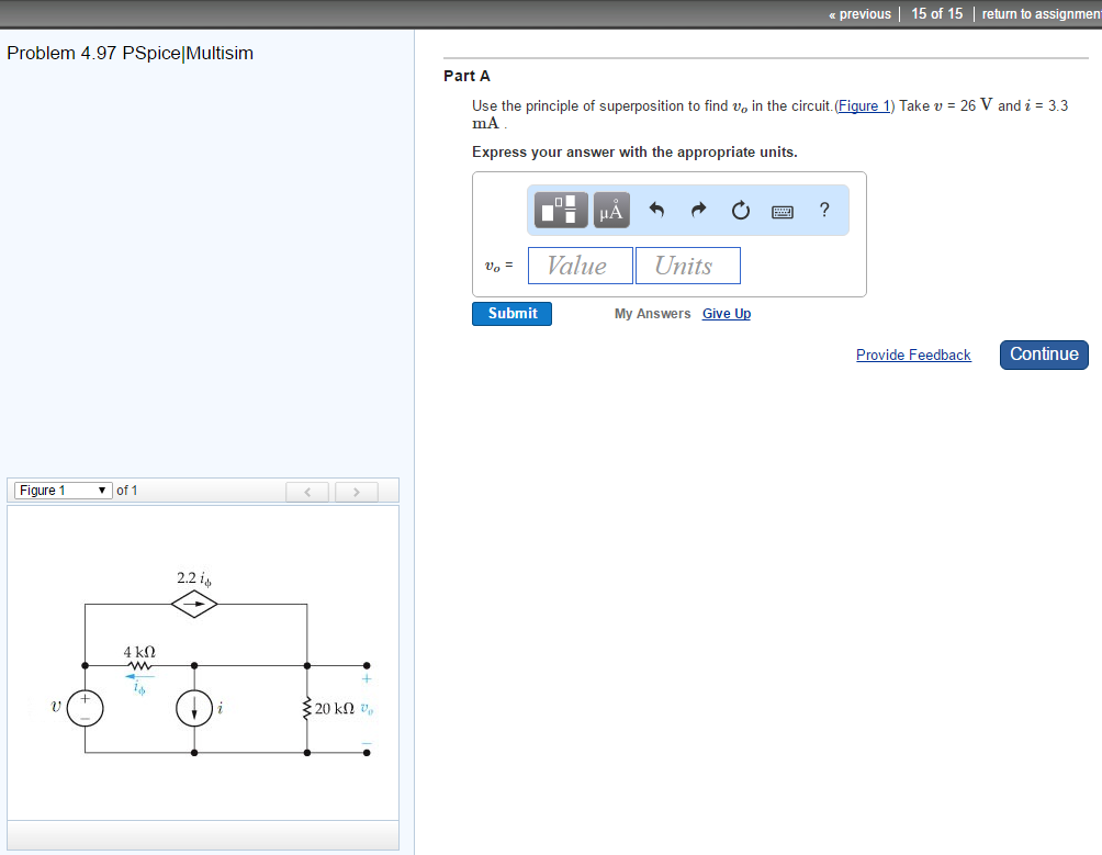Solved Use the principle of superposition to find v_o in the | Chegg.com