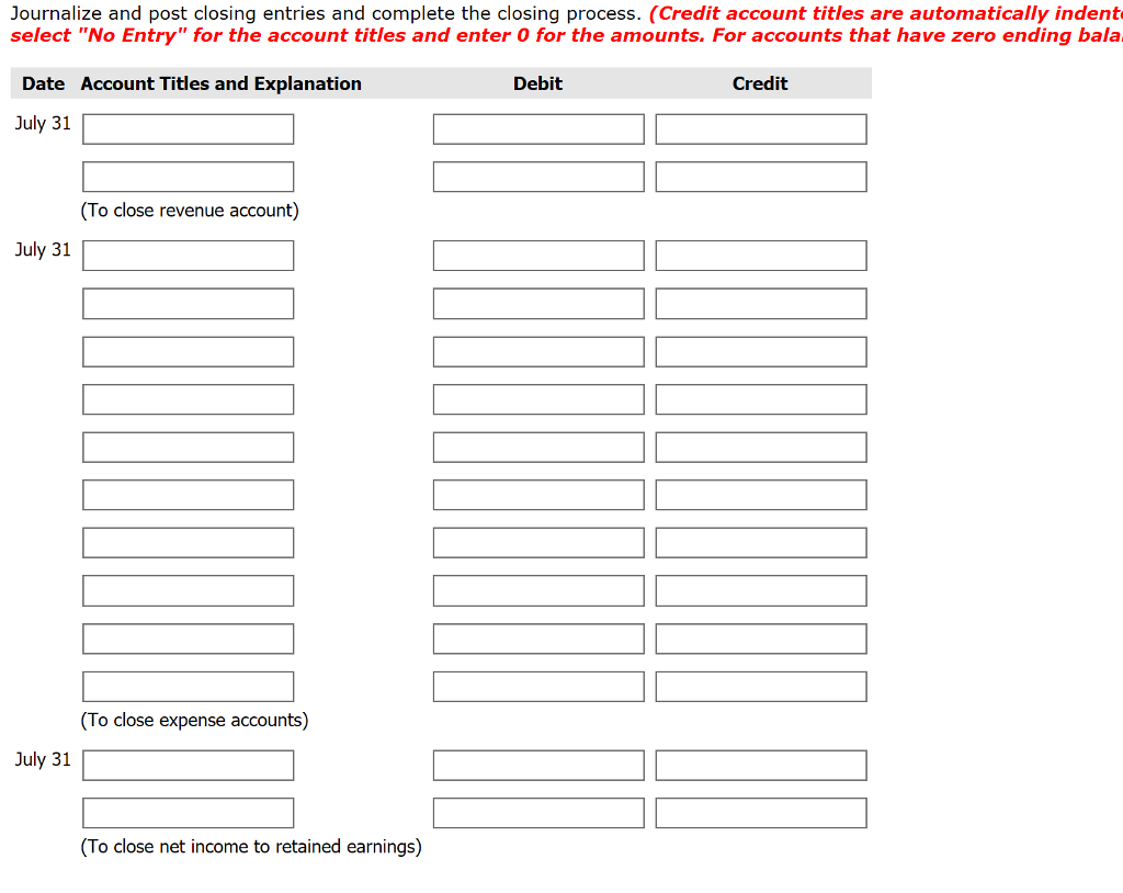 Solved July 1 Purchased equipment, paying $3,200 cash and | Chegg.com