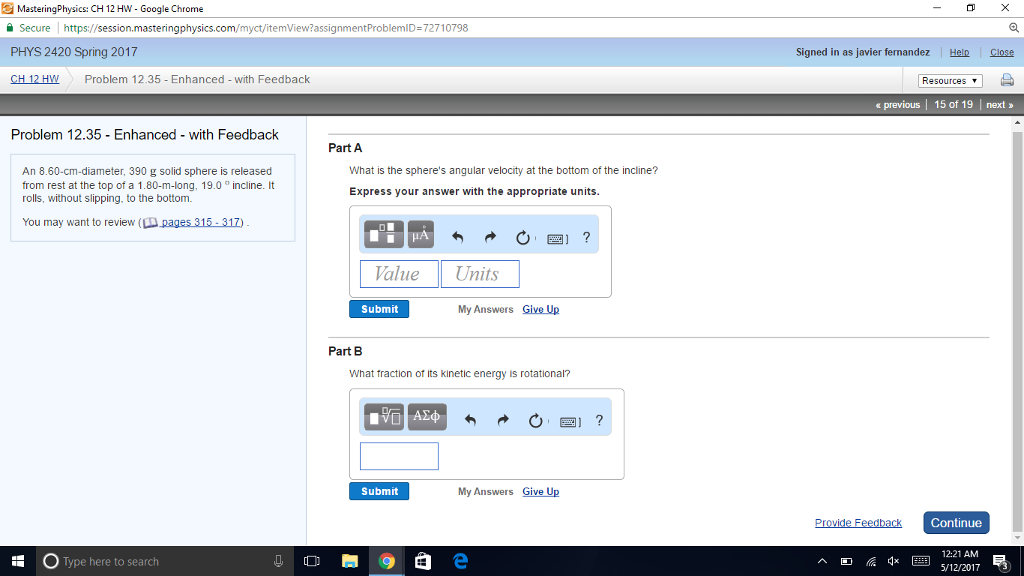 Physics Archive | May 11 2017 | Chegg.com