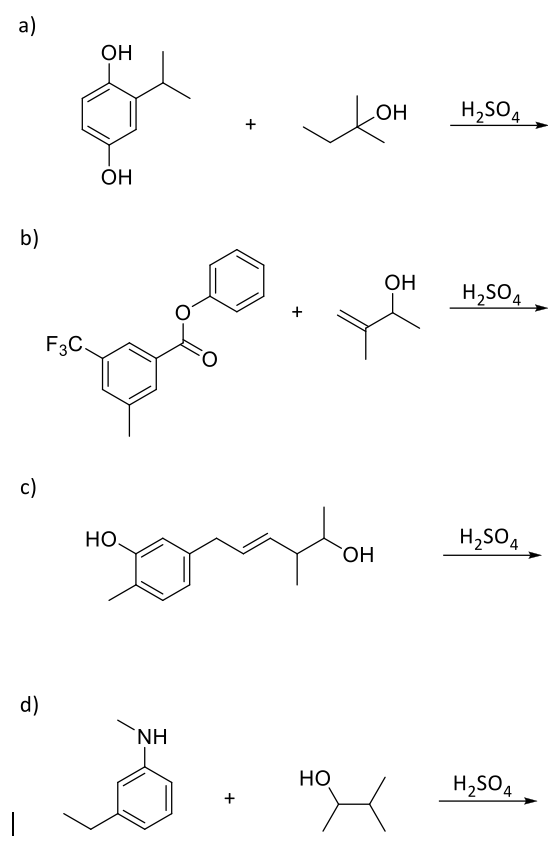 Solved What are the major mono substituted products formed | Chegg.com