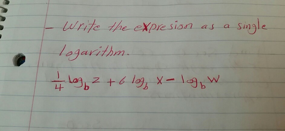 Solved Write the expresion as a single logarithm. 1/4 log_b | Chegg.com