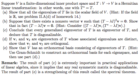Solved Suppose V is a finite-dimensional inner product space | Chegg.com