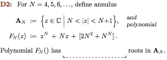 Solved For N = 4, 5, 6, ellipsis, define annulus A_N:= {z | Chegg.com