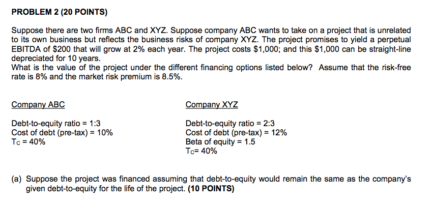 Solved PROBLEM 2 (20 POINTS) Suppose there are two firms ABC | Chegg.com