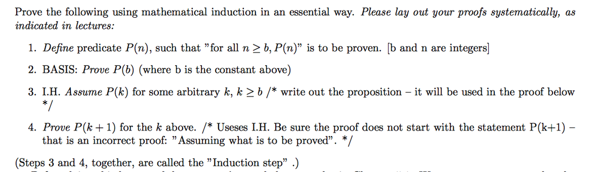 Solved Prove the following using mathematical induction in | Chegg.com