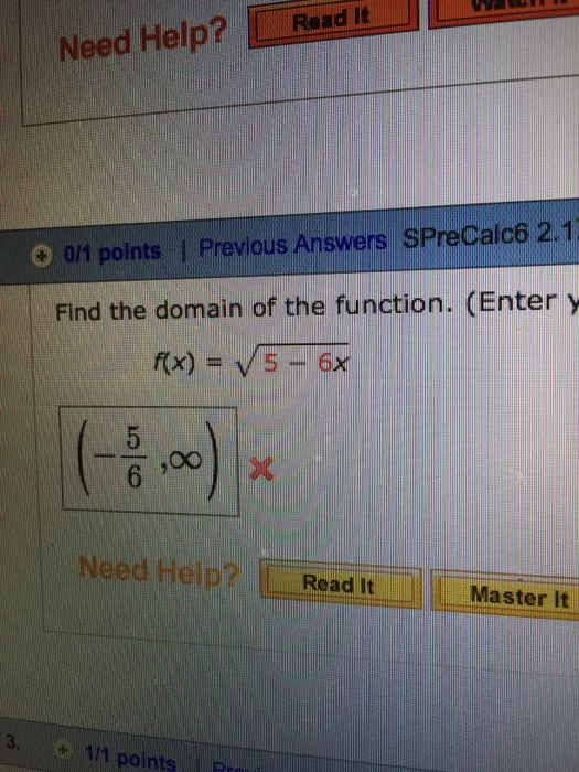 Solved Find the domain of the function. f(x) = Squareroot 5 | Chegg.com
