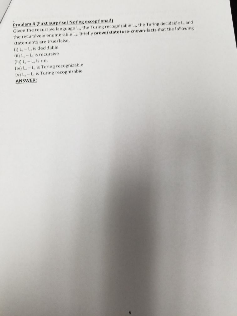 Solved Problem 4 (First surprisel Noting exceptionall) Given | Chegg.com