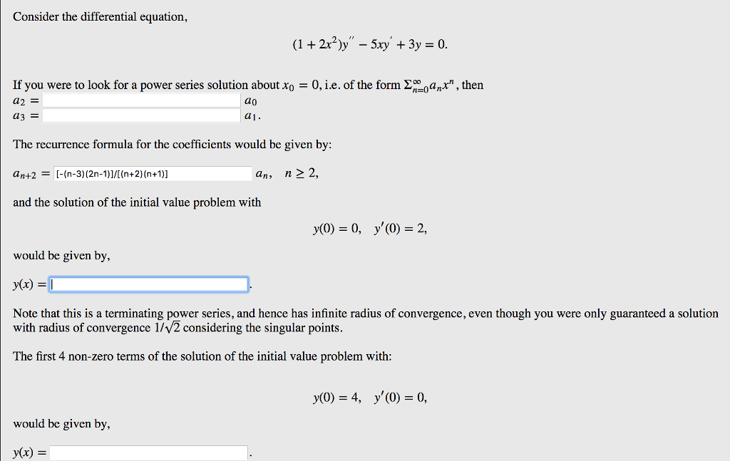 Solved Consider the differential equation, (1+2x2Jy',-5xy. | Chegg.com