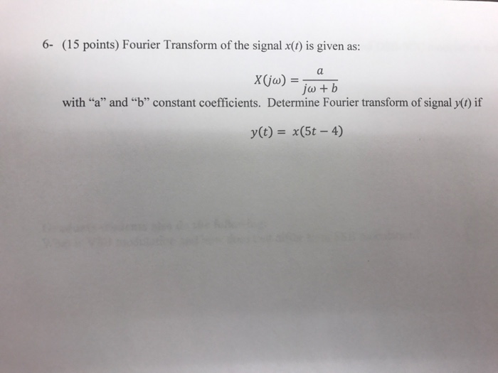 Solved Fourier Transform of the signal x(t) is given as: | Chegg.com