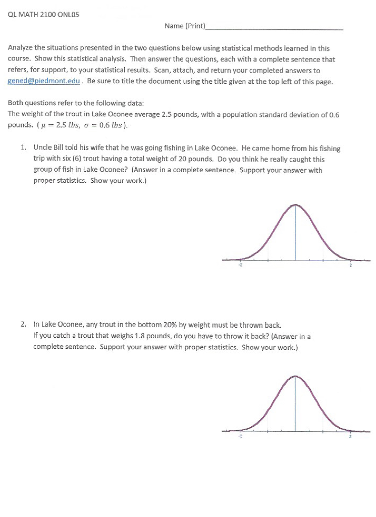 Solved QL MATH 2100 ONLO5 Name (Print) Analyze the | Chegg.com