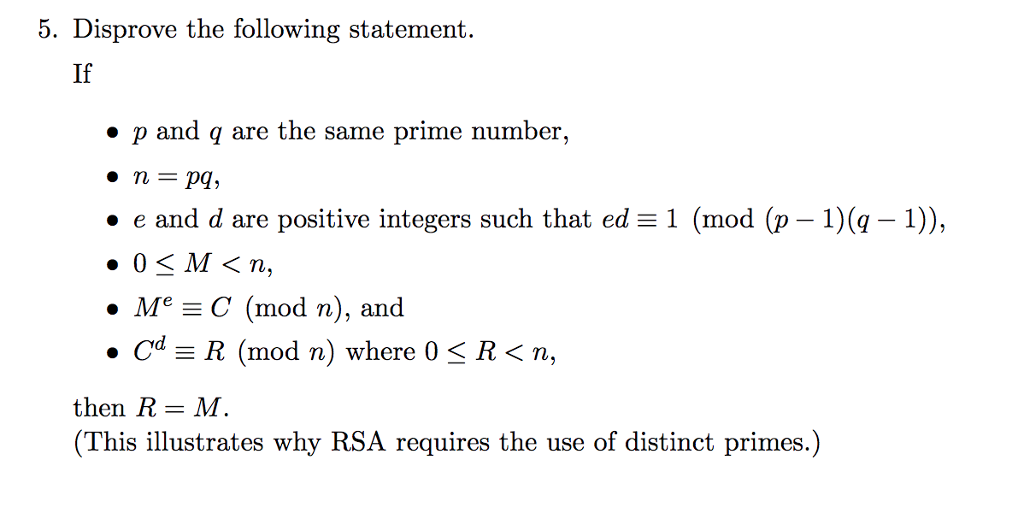 Solved 5. Disprove the following statement. If p and q are | Chegg.com