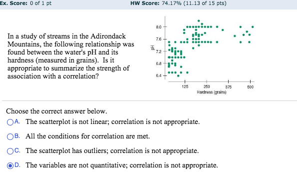 Solved Suppose data was collected for each pair of variables | Chegg.com