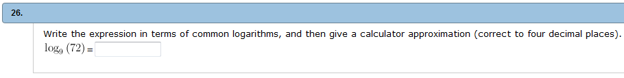 Solved Write the expression in terms of common logarithms, | Chegg.com
