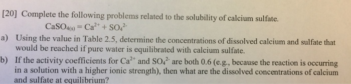 Solved [20] Complete the following problems related to the | Chegg.com