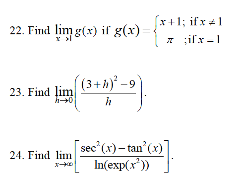 Solved x + 1: ifx #1 22. Find lim g(r) if g(r)- 1 π ;if x=1 | Chegg.com