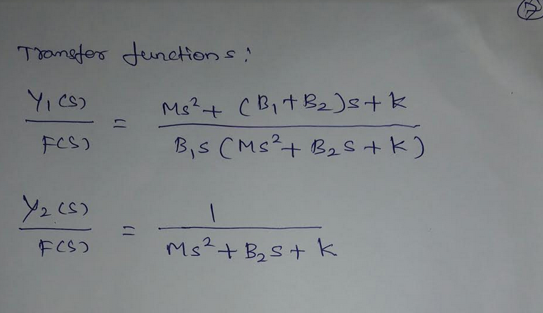 (Solved) - Write the force equations of the linear translational system shown... - (1 Answer ...